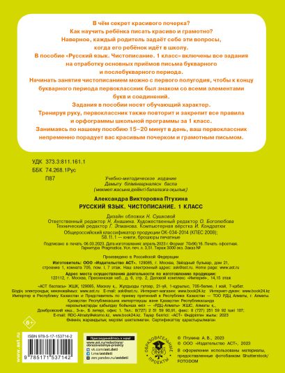 Русский язык. Чистописание. 1 класс • Птухина А.В., купить по низкой ...