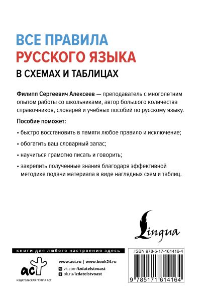 Все правила русского языка в схемах и таблицах • Ф С Алексеев купить
